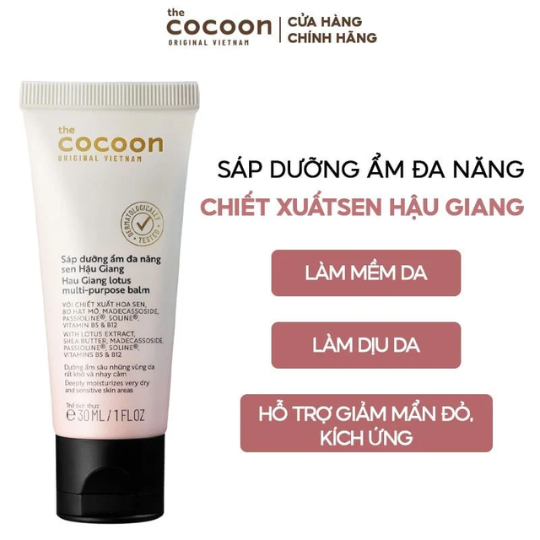 Cocoon Kem Dưỡng Sáp Sen Hậu Giang 30ml